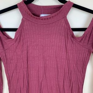 NYTT | Tops | Long Sleeve Open Shoulder Ripped Shirt | Poshmark